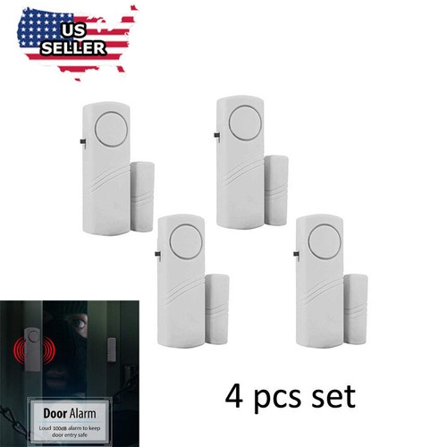 4 Home Safety Burglar Alarm Wireless System Security Device Door Window ...