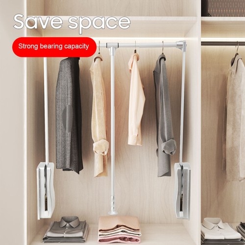 Pull Down Clothes Rail Lift Pull Down Hanging Wardrobe Rail 510-660mm ...