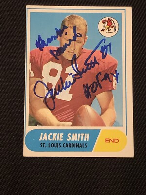 HOF JACKIE SMITH 1968 TOPPS SIGNED AUTOGRAPHED CARD #86 CARDINALS | eBay