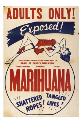 Vintage Propaganda Devil’s Marijuana Poster 12x18 Anti Drug Cult Film ...