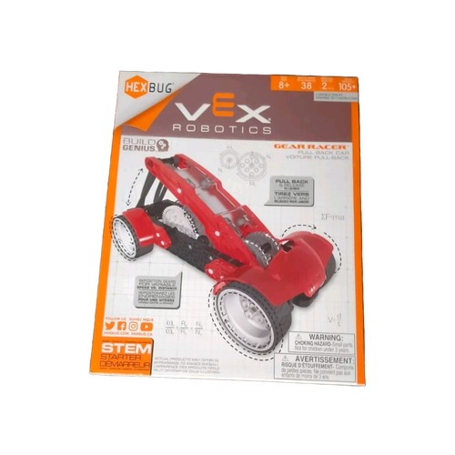 Hexbug Vex Robotics Gear Racers Pull-Back Car Construction Set Ages 8 ...