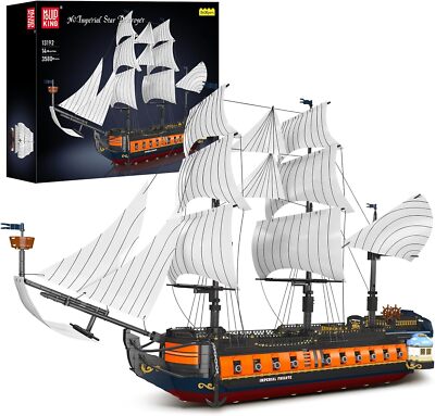 Mould King 13192 Battleship Imperial Frigate Ship Building Block Model ...
