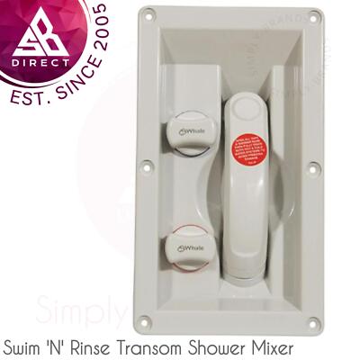 Whale Swim 'N' Rinse Transom Shower Mixer│RT2648│White│For Boats ...