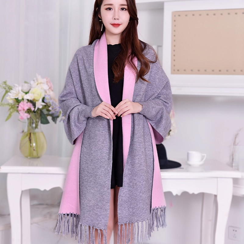 Poncho Women Shawl Cape Winter Wrap Warm Cloak Fashion Soft With ...