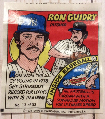 1979 Topps Baseball Comics # 13 Ron Guidry Pitcher (Comic 13 of 33) | eBay