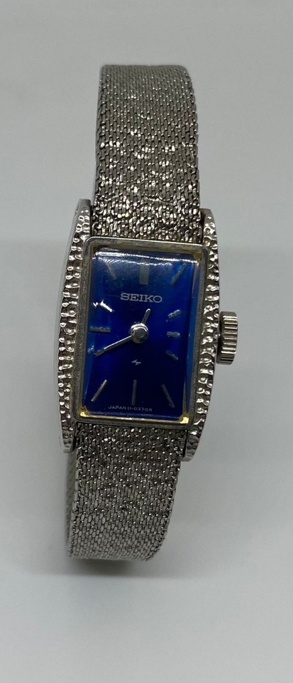 Rare, Vintage 1970s Seiko Women's Watch: Stainless Steel, Sapphire Blue ...