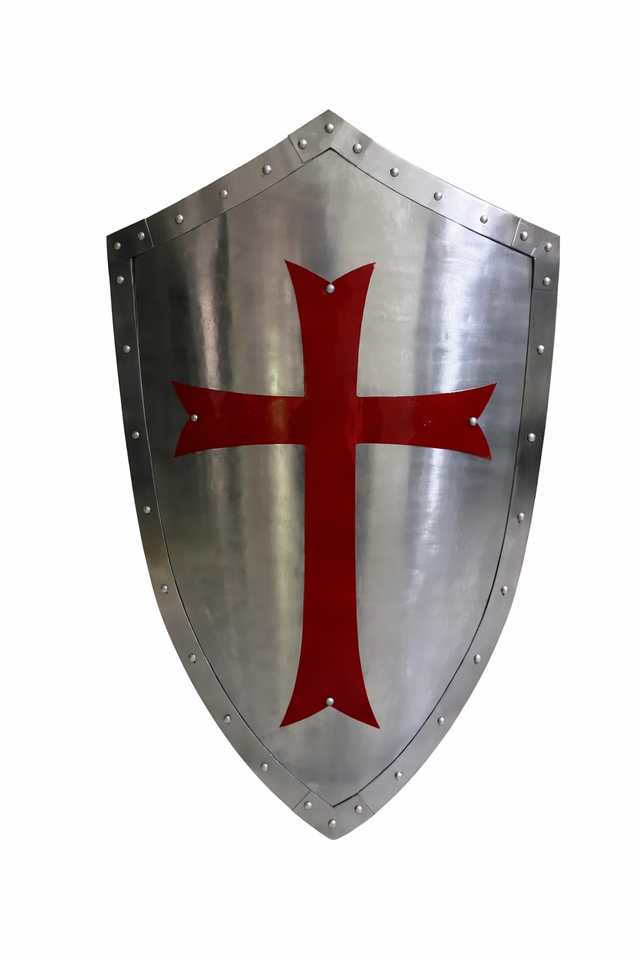 Handmade Medieval Crusader Shield Steel Knight Armor LARP Cosplay ...