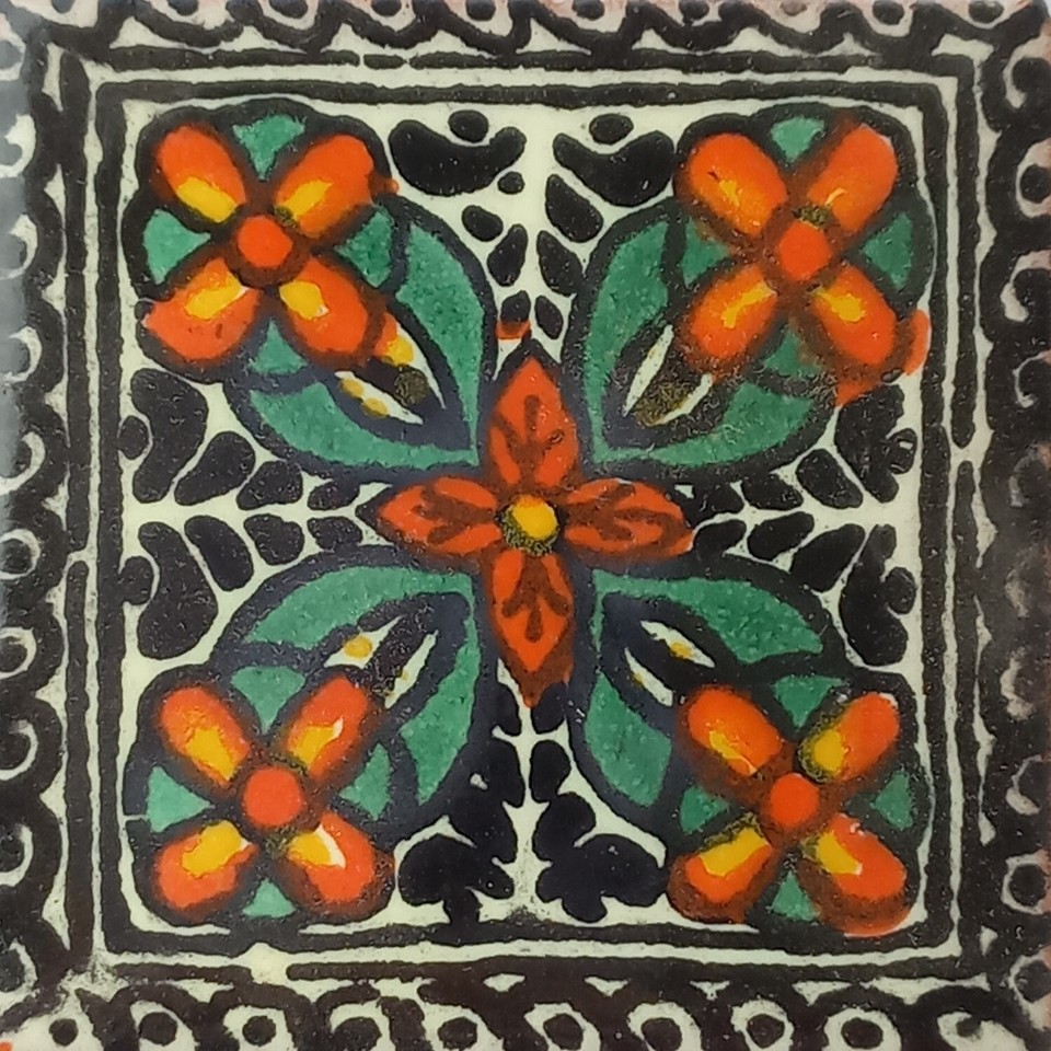 50 CERAMIC TILES assorted 2x2 Mexican Handmade Handpainted Clay Tile | eBay