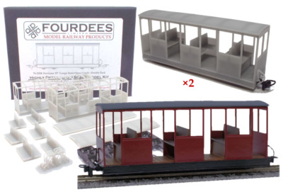 Fourdees Ltd Half-Open Bogie Carriages Kit for 09 / O9 / O-9 Scale | eBay