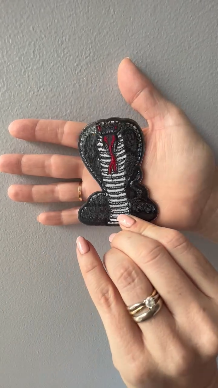 Cobra Snake Patch Iron-on Badge Martial Arts Self Defense Gym Bag ...