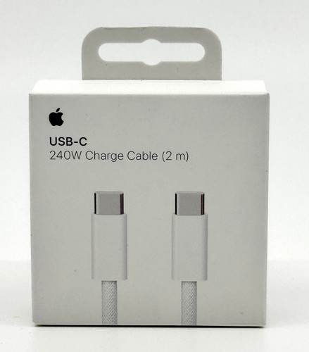 Apple 240W USB-C Woven Charge Cable 2M MU2G3ZM/A White | eBay