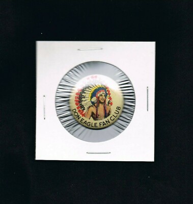 EXTREMELY RARE 1950 wrestler CHIEF DON EAGLE wrestling pinback button ...