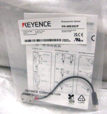 KEYENCE PR-MB30CP Mini-Slim Reflective Photoelectric Sensor NEW | eBay