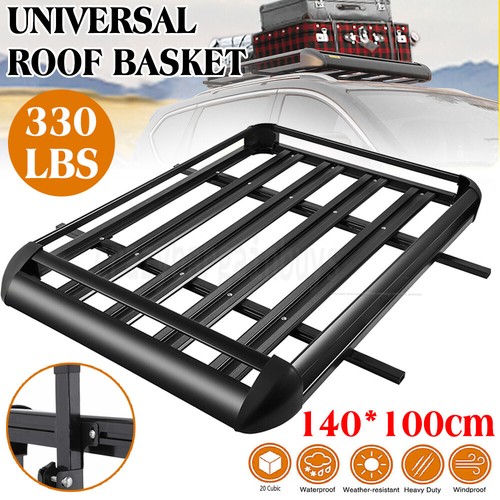 1.4M Aluminium Alloy Car 4WD 4x4 Roof Rack Basket Cargo Luggage Carrier ...