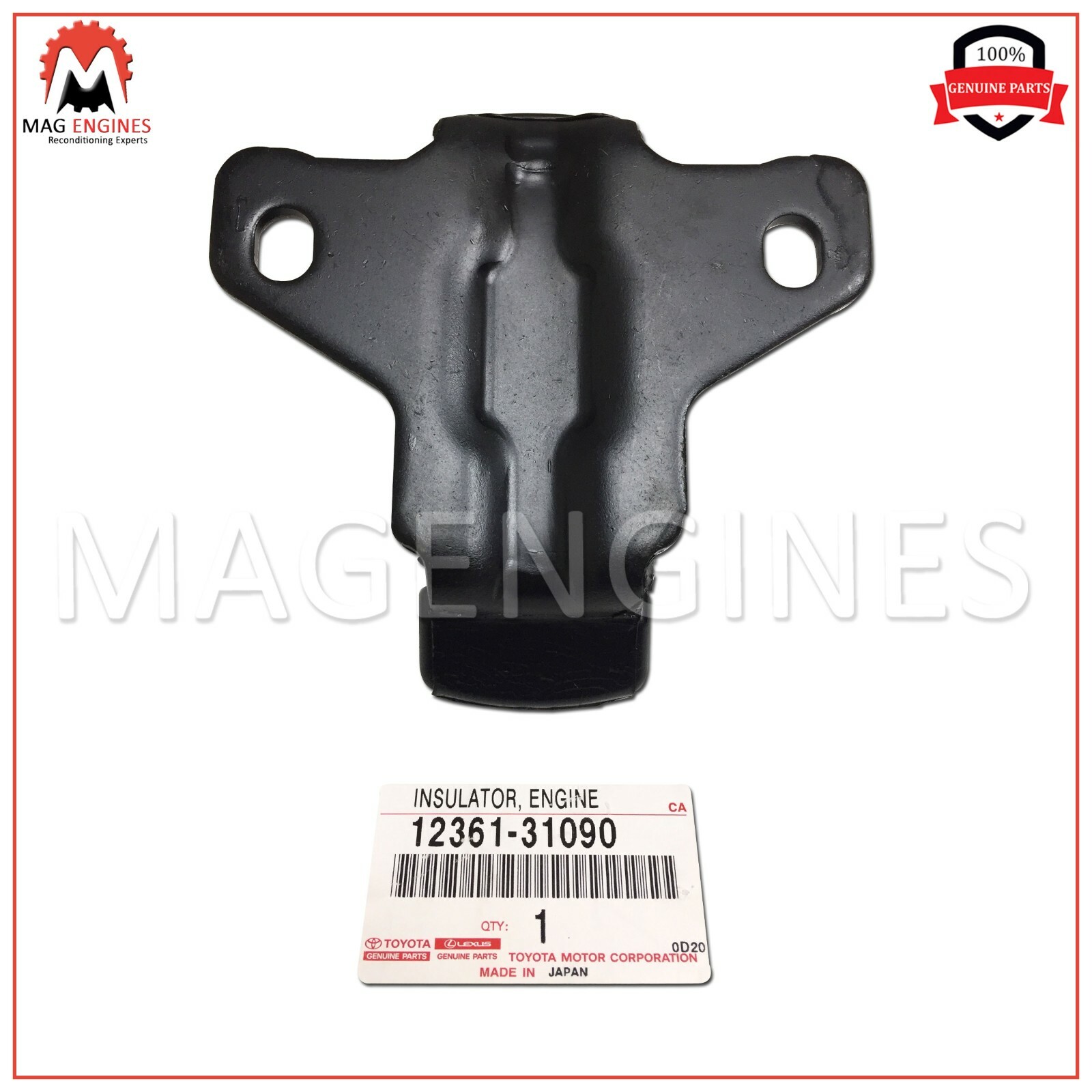 12361-31090 GENUINE OEM INSULATOR, ENGINE MOUNTING, FRONT 1236131090 | eBay