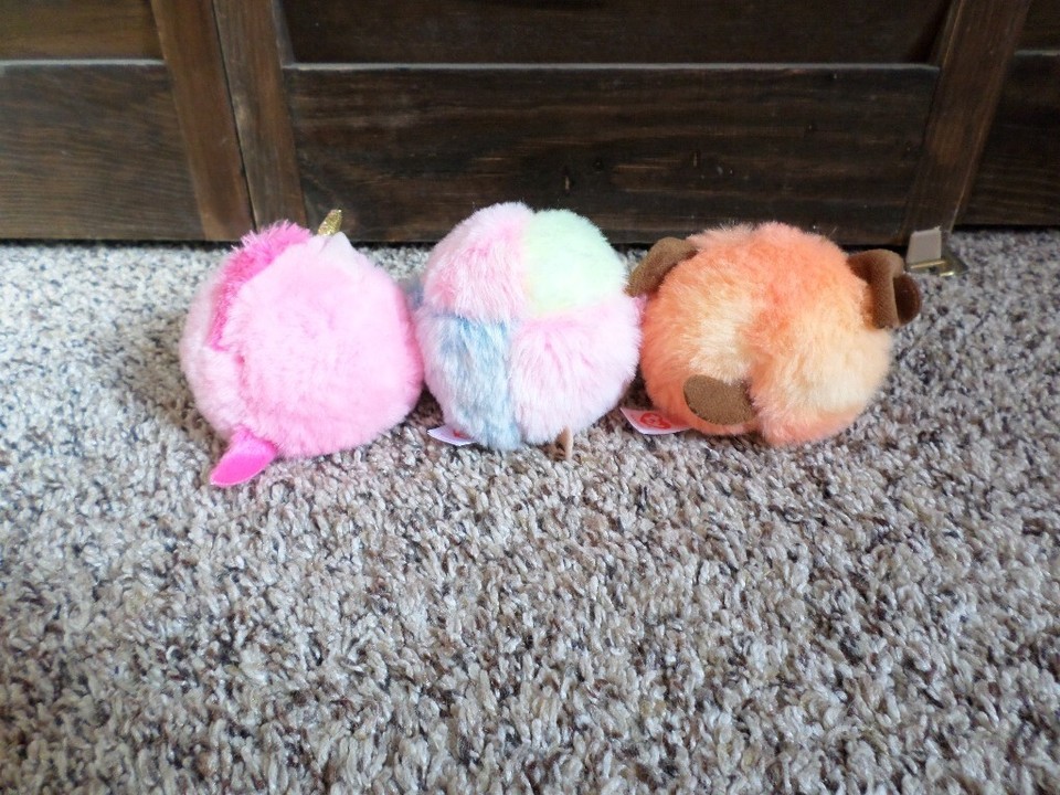 Ty Puff plushies -Lot of 3 Fantasia, Rainbow, and Mandarin NWT beanie ...