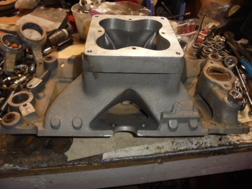 Aluminum Intake SBC BRODIX H1002 Dominator Carb IMCA IHRA NHRA HOT ROD ...