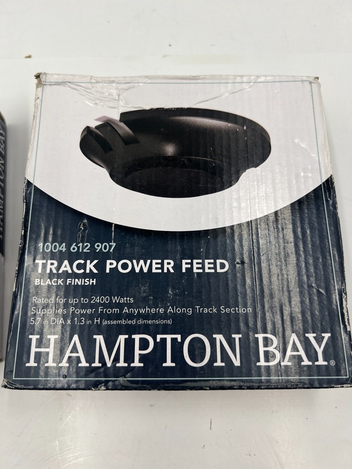 QTY 2 Hampton Bay Linear Track Power Feed 1004 612 907 Black Finish ...