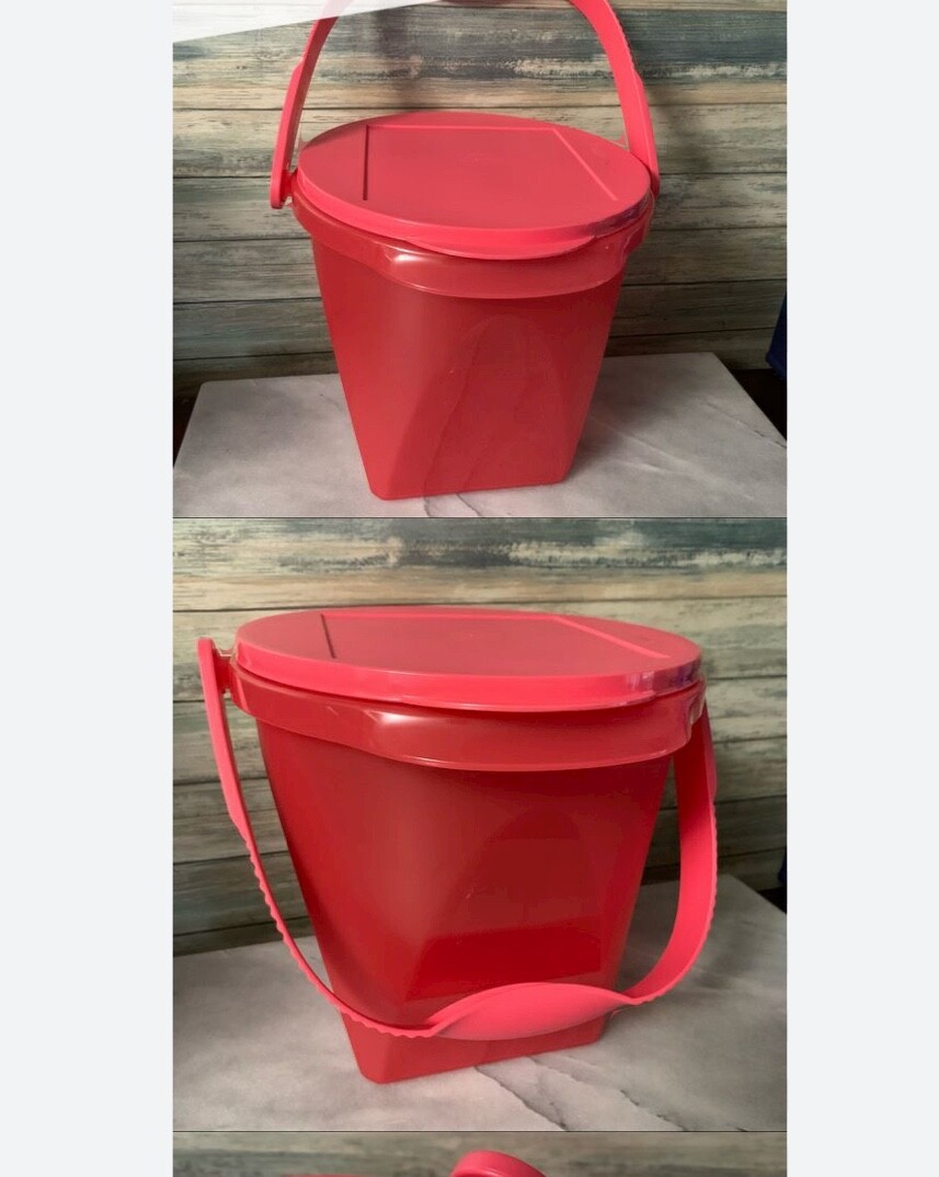 Tupperware Outdoor Dinning Jumbo 5.25 Qt 5L Removable Handle Red New | eBay