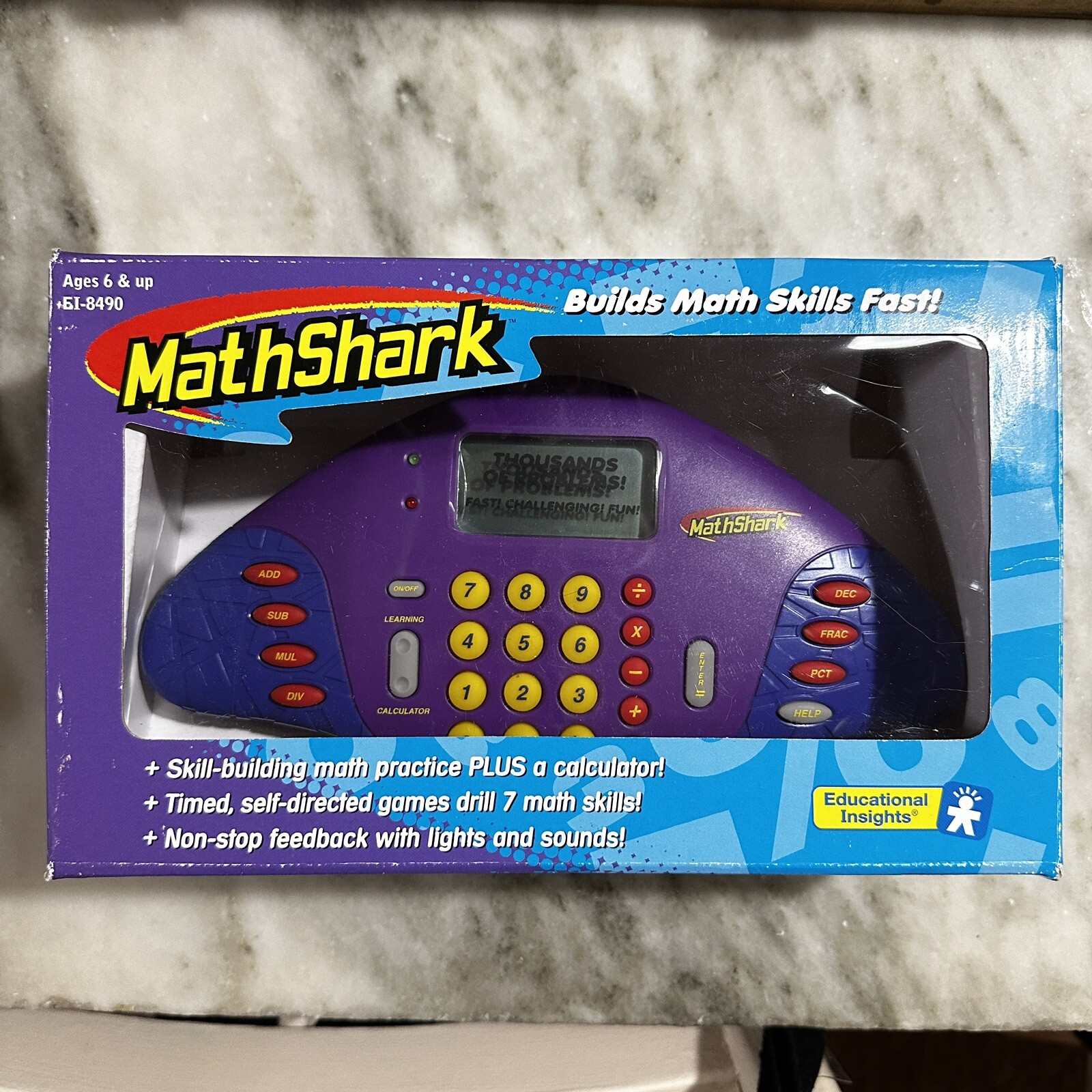 Math Shark Mathshark Educational Insights Handheld Electronic Learning ...