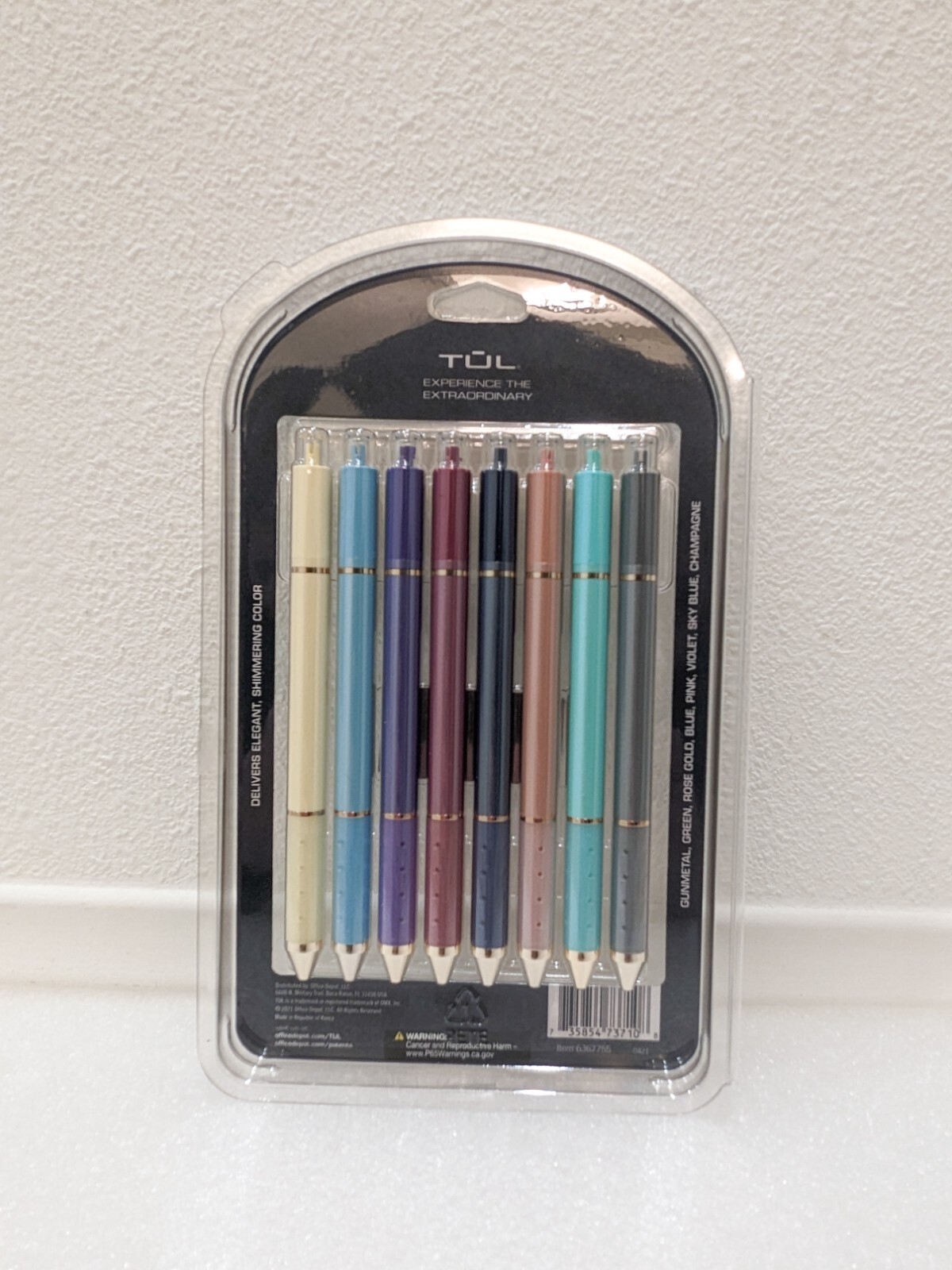 TUL Limited Edition GL Series Metallic Ink Retractable 0.8mm Gel Pens ...