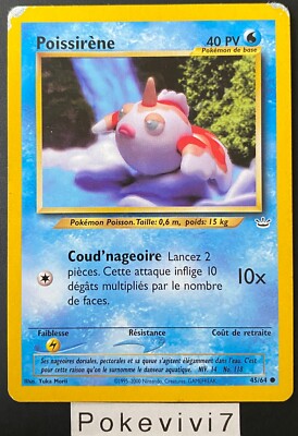 Carte Pokemon POISSIRENE 45/64 Commune NEO REVELATION Wizards FR ...