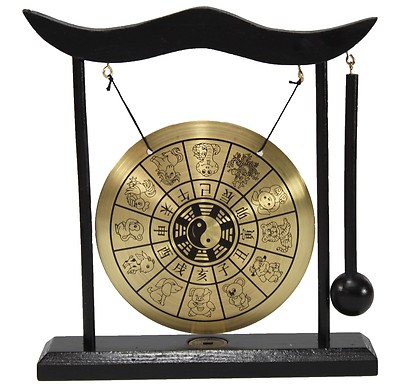 Zen Table Gong 12 Chinese Zodiac Feng Shui Meditation Desk Bell Home ...