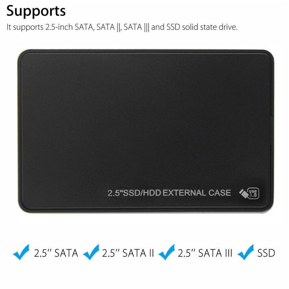 USB 3.0 2TB SATA SSD External Hard Drive Portable Desktop Mobile Hard ...