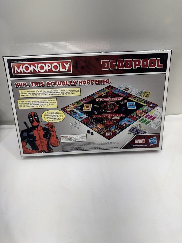 Monopoly Game: Marvel Deadpool Edition ~ Hasbro E2033 Board Game 2017 ...