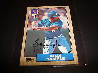 1987 TOPPS # 104 BILLY SAMPLE BRAVES Rangers SIGNED AUTOGRAPH CARD | eBay