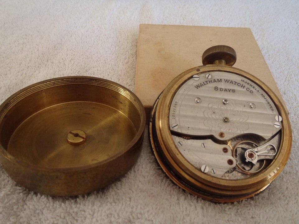 Antique 1918 Waltham WWI U.S. Navy Ship Chronometer 8 Day Lever ...