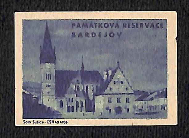 Vintage Matchbox Label Bardejov Slovakia Monument Reserve c1955-65 ...