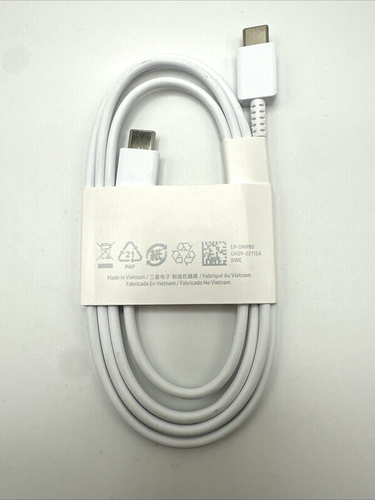 Original Samsung TYPE C to TYPE C Data Cable WHITE EP-DN980 BWE GH39 ...