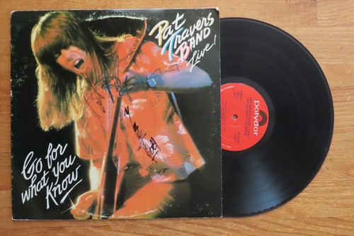 PAT TRAVERS BAND signed LIVE 1979 Record COA THRALL MARK COWLING TOMMY ...