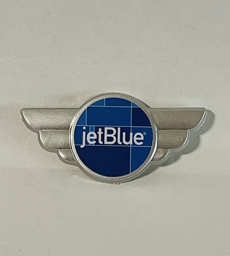 JetBlue Airways Junior Crew Silver Plastic Wings Stick-On Pin / Badge ...