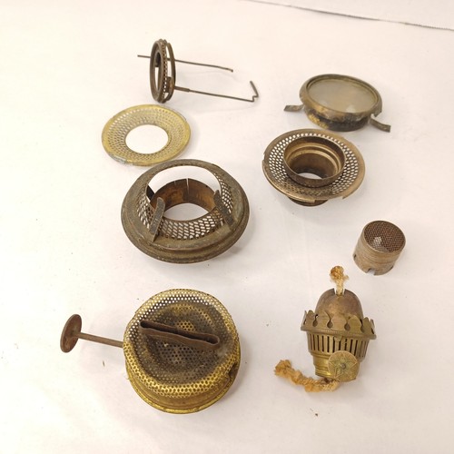 Vintage Brass Oil Lamp Burner Parts Lot Of 8 | eBay