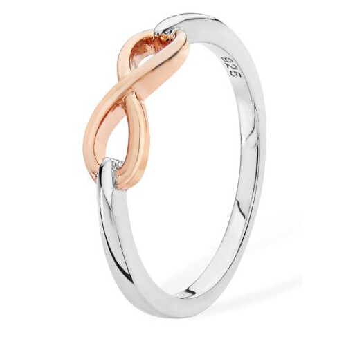 Sterling Silver 2 Tone Infinity Ring | eBay