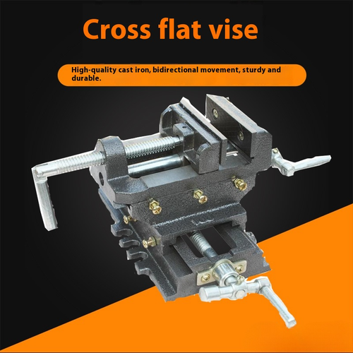 Precision 4" Cross Plain Vise Heavy Duty Two-Way Mobile Bench Vise ...
