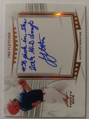 2019 Leaf Trinity Tre Fletcher Rookie Autograph Inscription #58 Pick ...