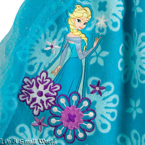 Disney Store Frozen Elsa Blue Snowflakes Cover Up Girls Cotton Terry Sz ...