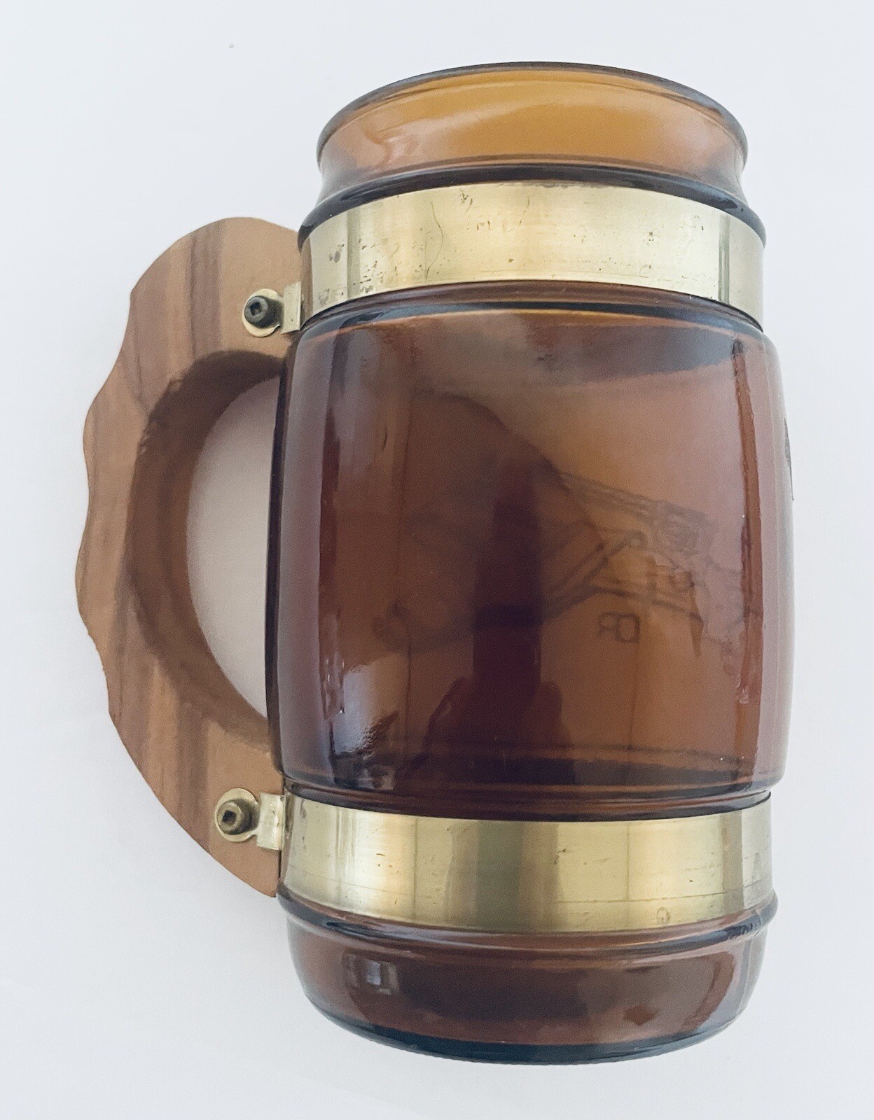 Siesta Ware Mug Stein Souvenir Brown Western Gun Holster Outline Wood ...