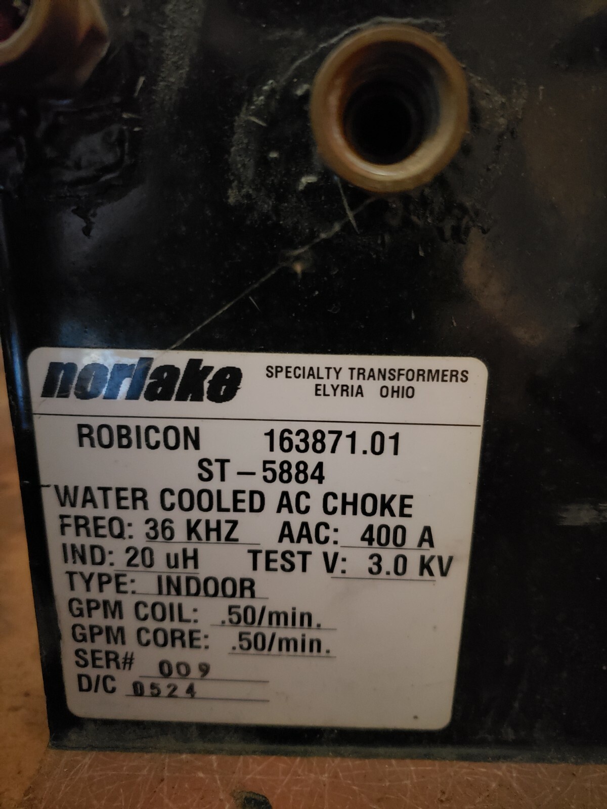 Norlake Water Cooled A/C Choke ST-5884 AAC-400A | eBay