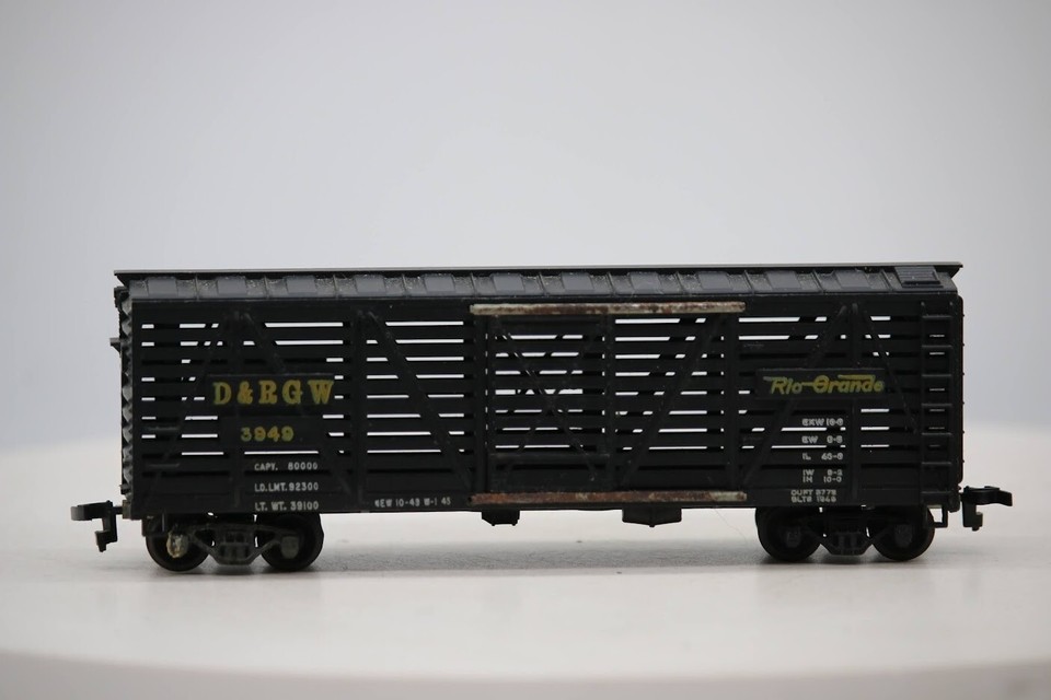 Weathered Mantua HO Scale Rio Grande D&RGW 3949 Stock Train Car ...