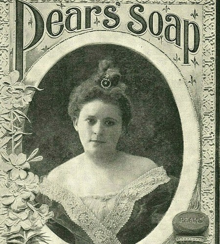1897 Pears Soap Beauty Lady "There is a Garden in Her Face" Border ...