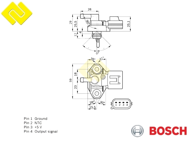 BOSCH 0261230093 ,FUEL PRESSURE SENSOR Ford 3F2Z9G756AB ,3F2E-9G756-AD ...