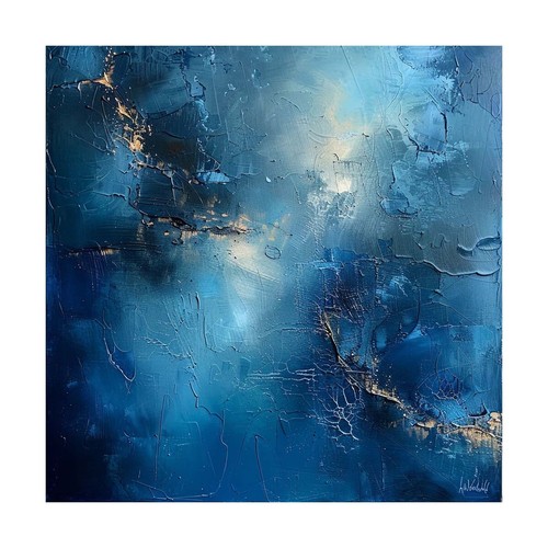 Large Blue Abstract Paintings On Canvas Abstract Canvas Art Oil ...