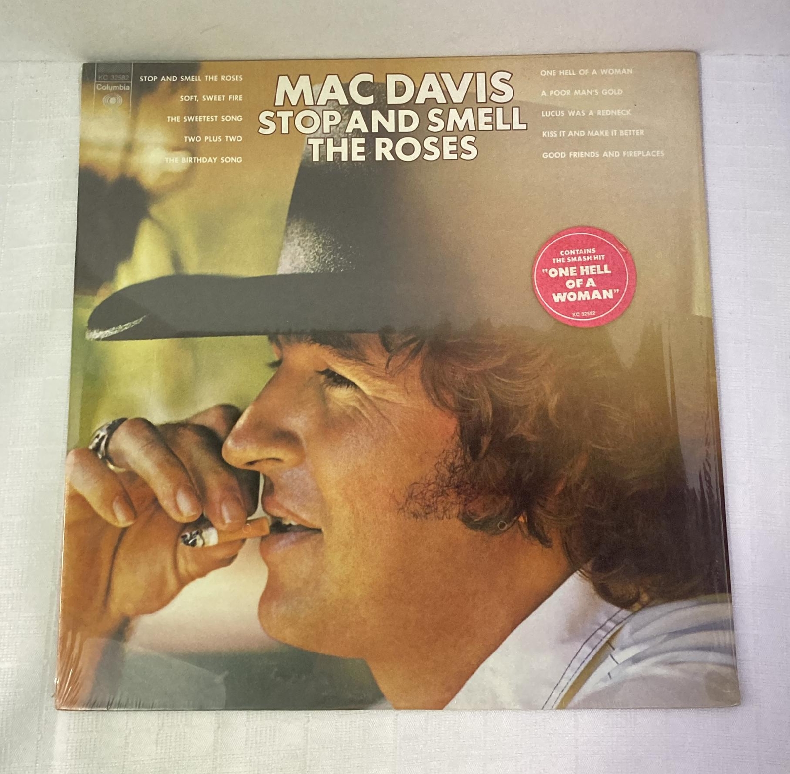 Mac Davis Stop & Smell the Roses Vinyl Record - Columbia Records | eBay