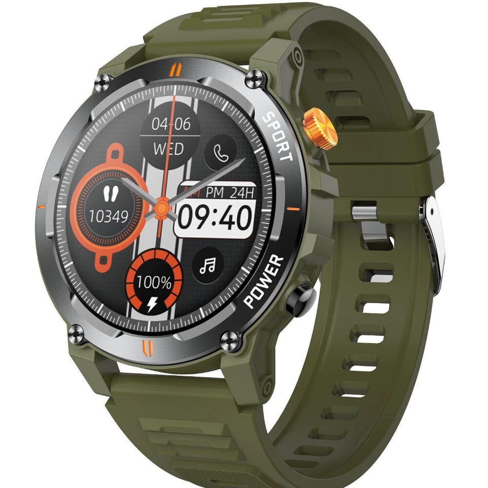 2025 Military Smartwatch Men (Call Receive/Dial) Rugged Tactical ...