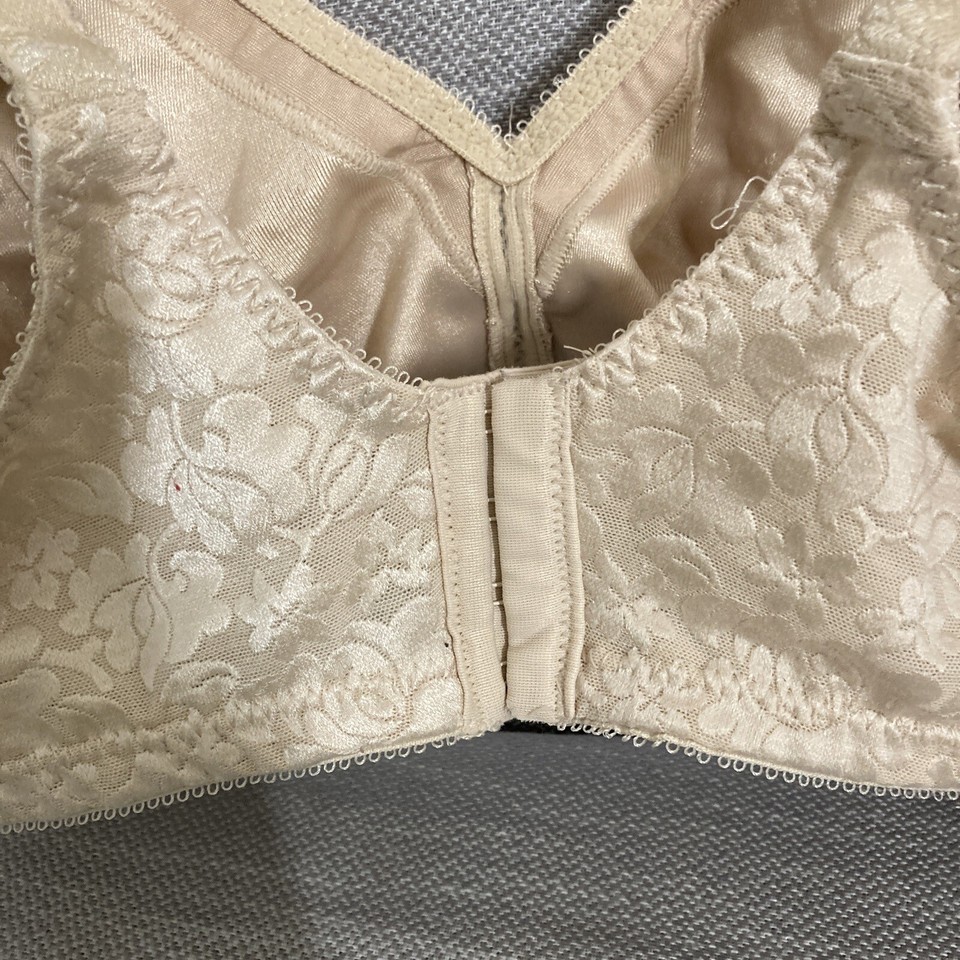 Bali Bra 42C Style 3372 Double Support Lace Wireless Nude Tagless ...