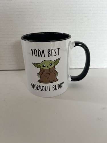 Yoda Best Workout Buddy Gym Fitness Star Wars White Mug Baby Yoda | eBay